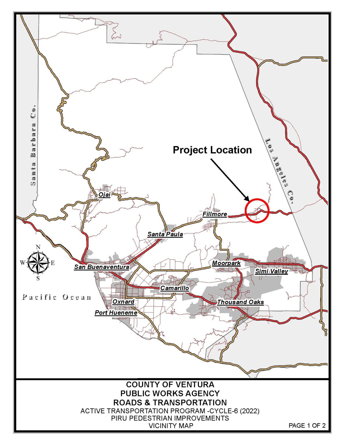 Piru Pedestrian Improvements - Ventura County Public Works Agency